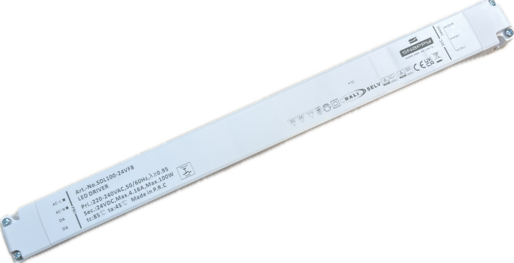Snappy, LED Driver, 24VDC, 100W, til CCT LED-bånd dæmpbar - SunFlux